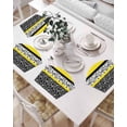 Black Yellow Round Table Placemats Set of 2 Wedge Placemats, Garden ...