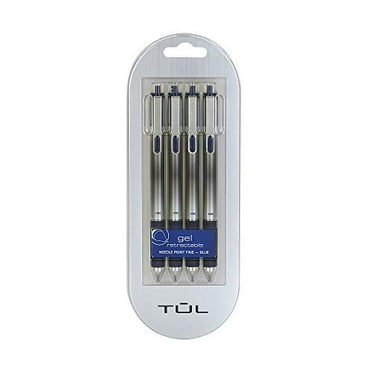 TUL Retractable Gel Pens, Medium Point, Blue Ink, Office Supplies Set ...