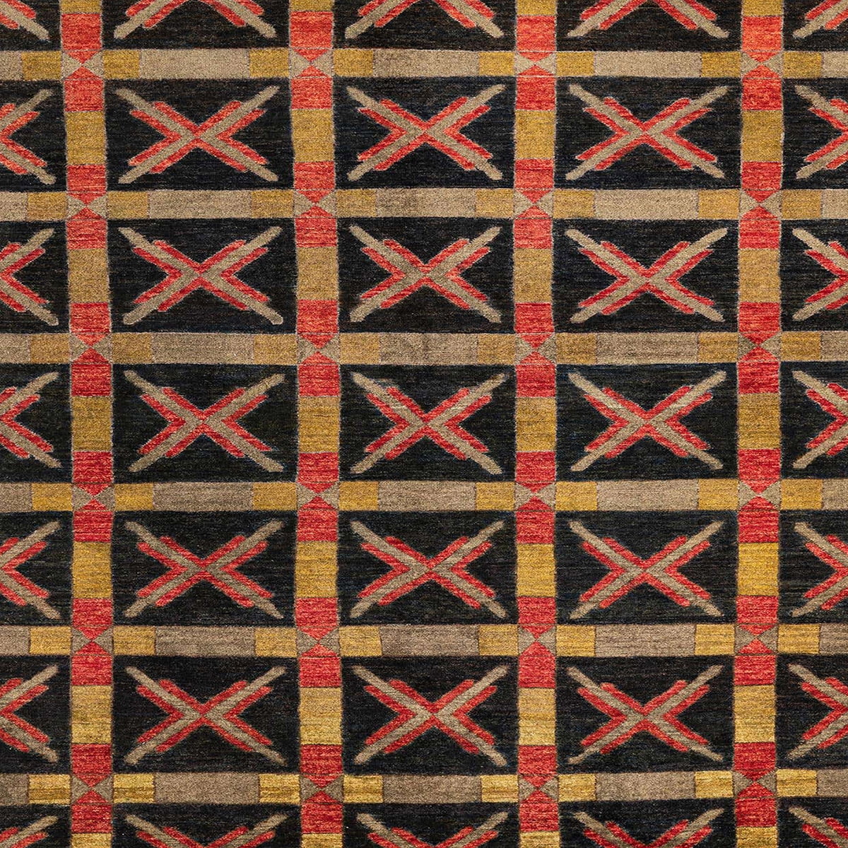 Ahgly Company Indoor Square Abstract Red Abstract Area Rugs, 6' Square ...