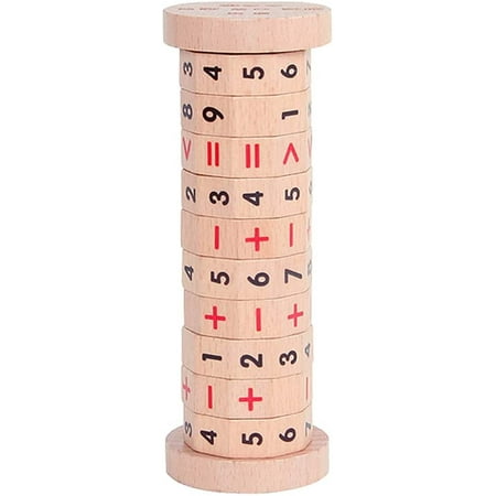 HTCM Wooden Math Toy Calculator Toy Wood Arithmetic Toy Preschool Math ...