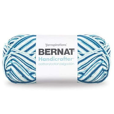 Bernat Handicrafter 4 Medium Cotton Yarn, Lemon Swirl Ombre 1.5oz/42.5g ...