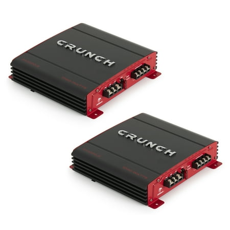 Crunch 2 Channel 1000 Watt Amp A/B Class Car Audio Stereo Amplifier (2 ...