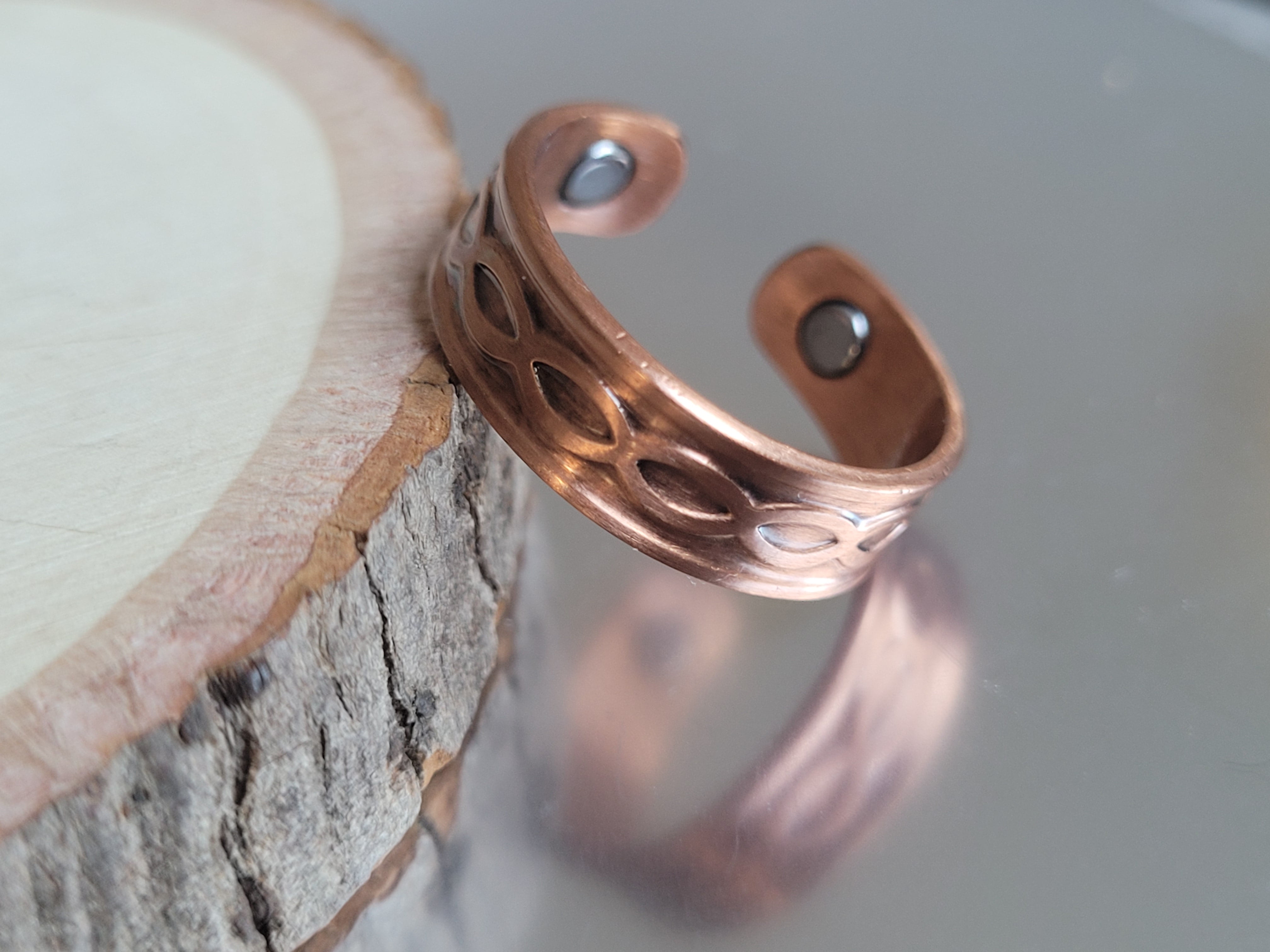 Pure Copper Magnetic Ring - Arthritis Therapy Adjustable Ring Infinity ...
