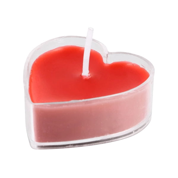 Efavormart 12 Pack Red Heart Shaped Tea Light Candles Birthday ...