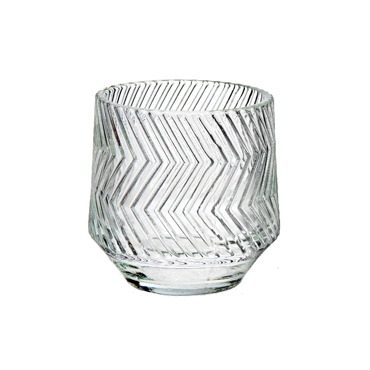Click here for Ih Casadécor Round Glass Candle Holder (Chevron) -... prices
