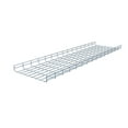 Wire Mesh Cable Tray, Electro Zinc Plated, Silver Steel, 1.97 x 15.75 x ...
