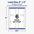 Avery® Matte 3" x 3" Labels, Pink & Gold Scallop, 120ct - Walmart.com