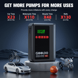 GOOLOO A2 8-in-1 Portable Car Jumper, 2500A Jump Pack, Air Compressor ...