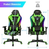 Gymax RGB PC Gamer Gaming Chair - Swivel, Adjustable with Dynamic LED ...