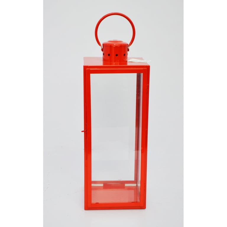 Red Heavy Glass Lanterns SAFINA HANDICRAFTS MS METAL Big Lantern