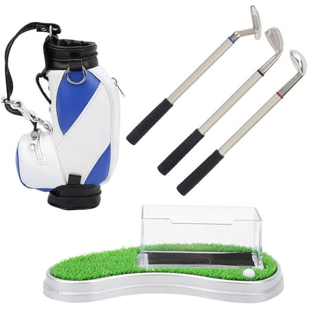 Golf Pen Holder Set Mini Desktop Golf Bag Pen Holder with Golf Pens ...