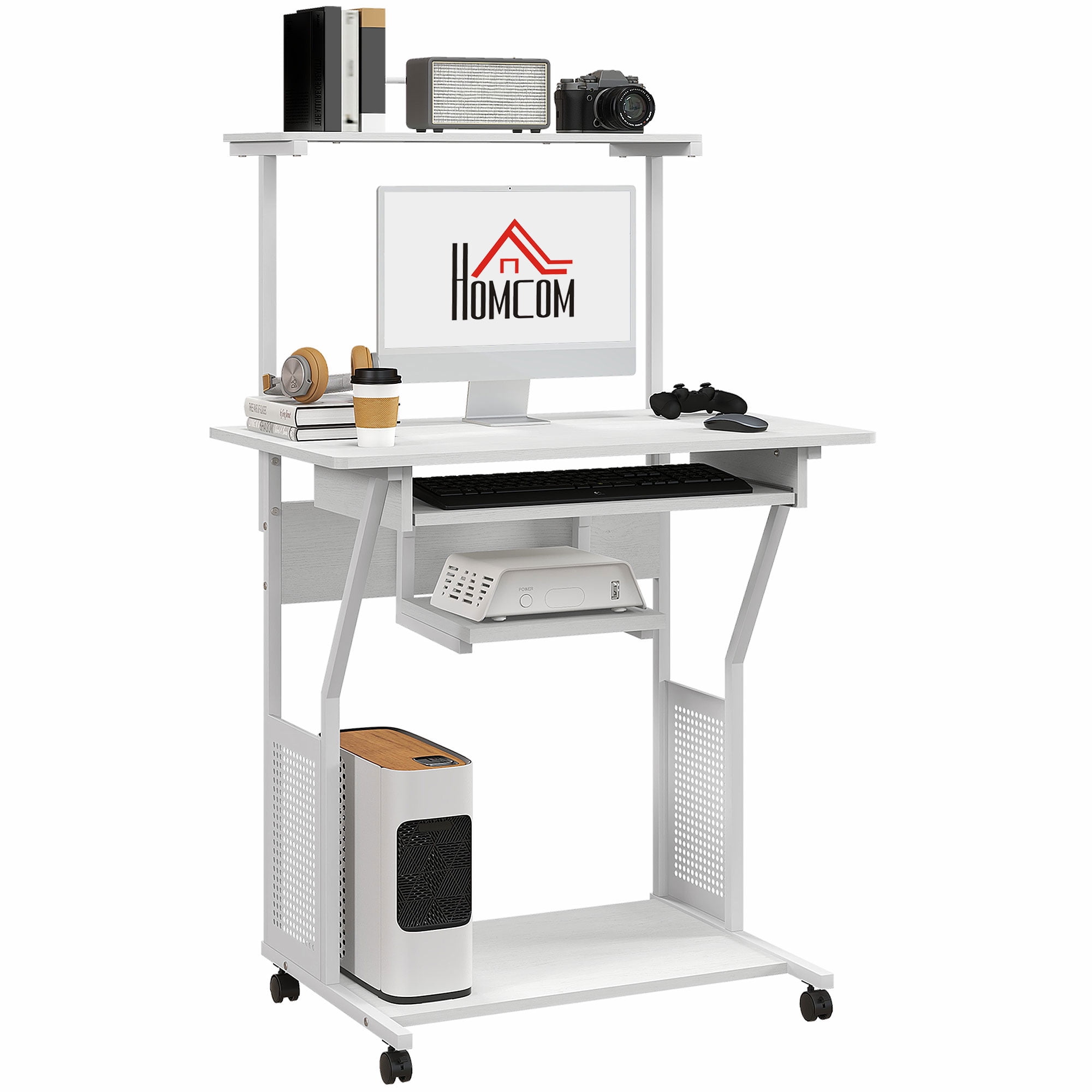 Click here for Homcom 32 Computer Desk Mobile Home Office Desk Wi... prices