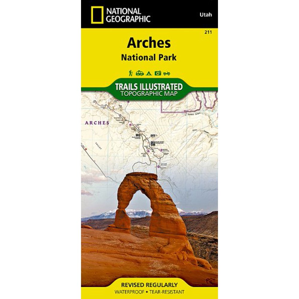 National Geographic Trails Illustrated Map Arches National Park Utah ...