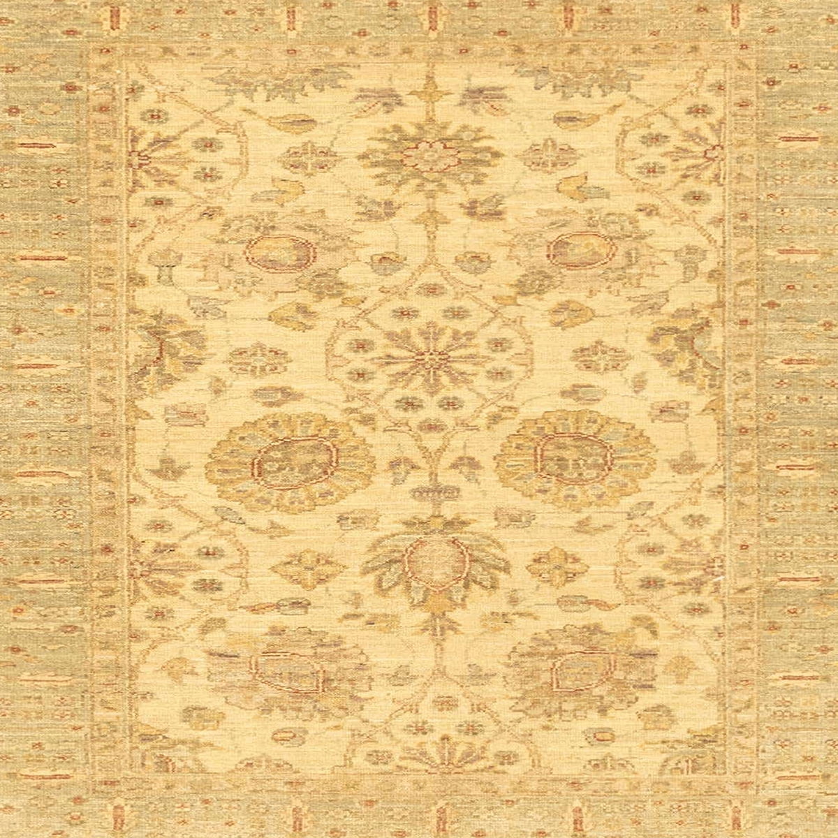 Ahgly Company Indoor Square Abstract Bold Yellow Oriental Area Rugs, 6 ...