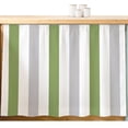 Grass Green Grey Stripe Cabinet Curtain, Classic Modern Sink Skirt for ...