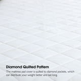 JML Fitted Mattress Pad Cover Twin Bed Quilted Hypoallergenic ...