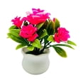 Artificial Potted Rose, No Watering No Fade Fake Bonsai Plants, for ...