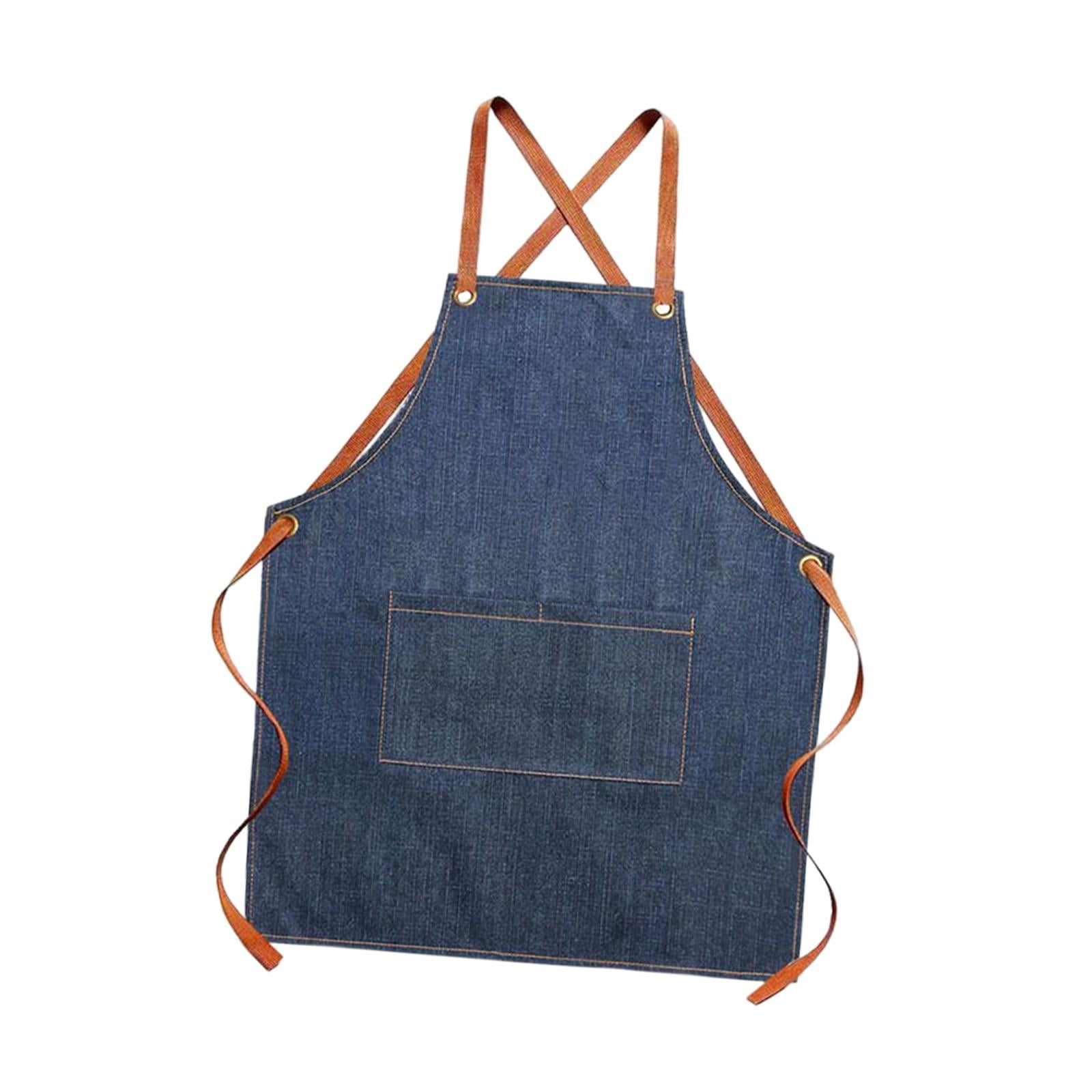 Click here for Dolity Chef Apron Bibs Cooking Apron Denim Apron C... prices