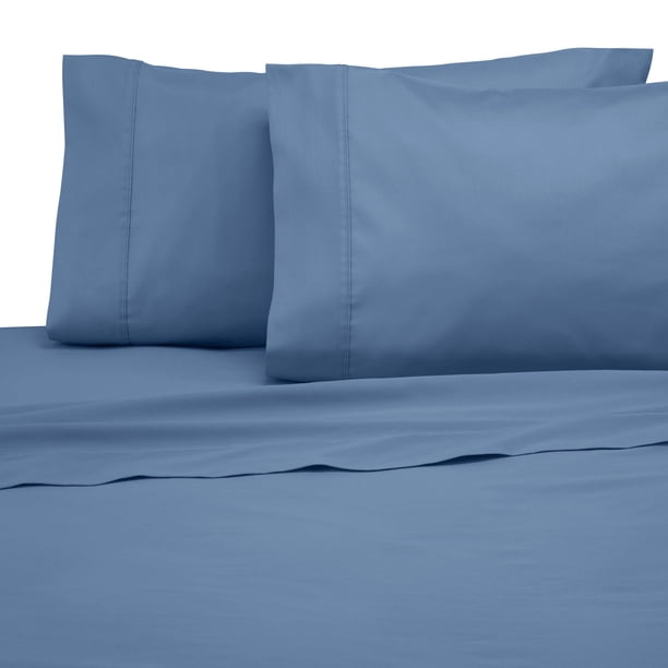 300 Thread Count Queen Medium Blue Sheet Set - Walmart.com