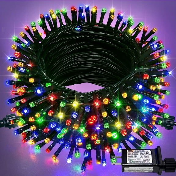 SHIQI-Green Christmas Lights Clear Wire, 66ft 200 LED Green Lights for ...