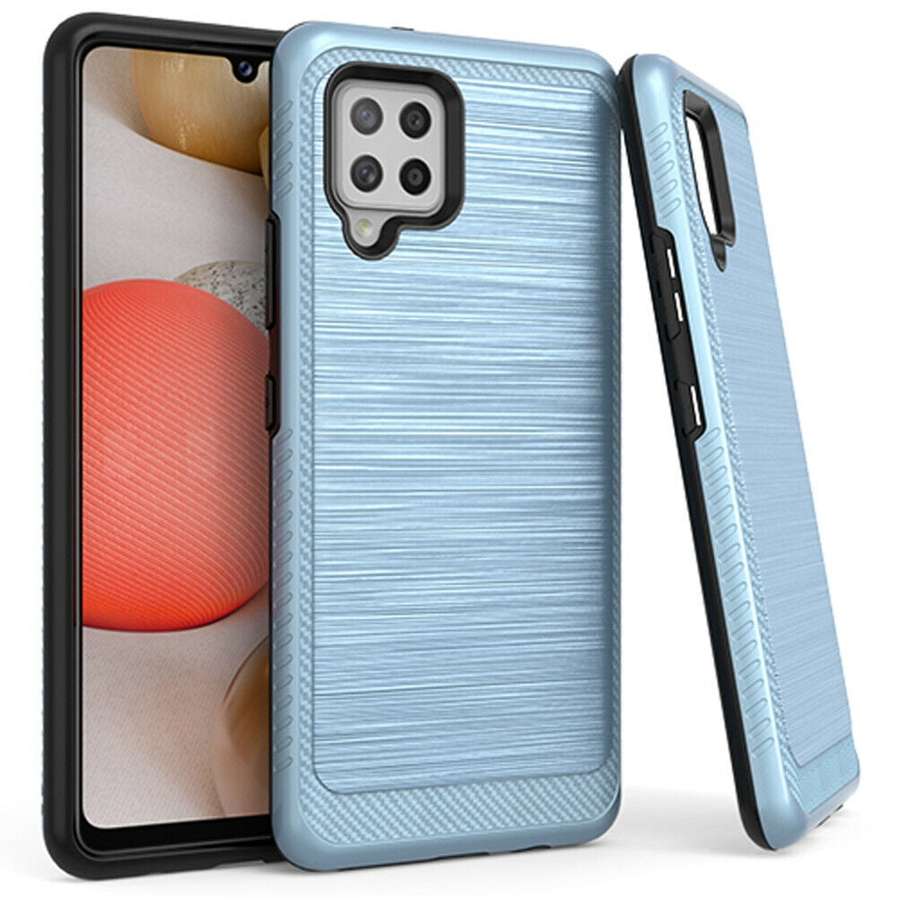 Kaleidio Case For Samsung Galaxy A42 5G [Metallic Armor] Lightweight Hybrid [Shockproof] 2-Piece ...