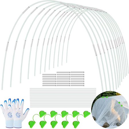 100 Pcs 17 Inch Greenhouse Hoops DIY Row Cover Hoops Garden Hoops ...