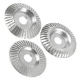 Angle Grinder Wood Carving Disc Set of 3, Silver Tungsten Carbide ...