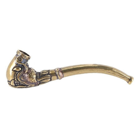 Antique Brass Smoking Pipe Bent Tobacco Tube Handmade Home Decoration ...