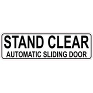 6in x 6in Caution Glass Door Sticker - Walmart.com