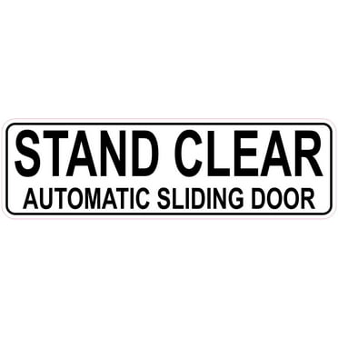 6in x 6in Caution Glass Door Sticker - Walmart.com