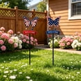 2Pcs 40x14cm Patriotic Iron Yard Sign X25429,Independence Day Ground ...