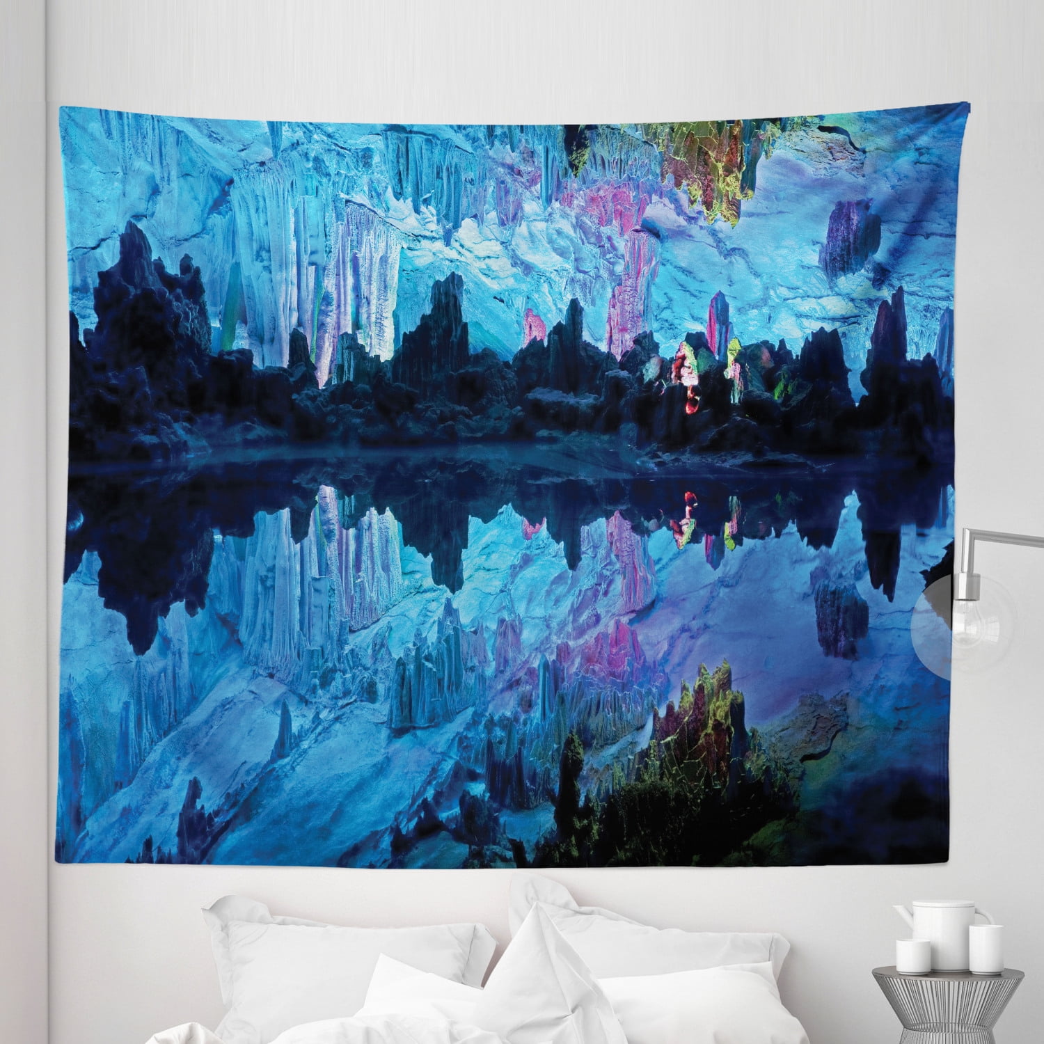 Blue Tapestry, Pattern of Reed Flute Cistern Artifical Crystal Palace ...