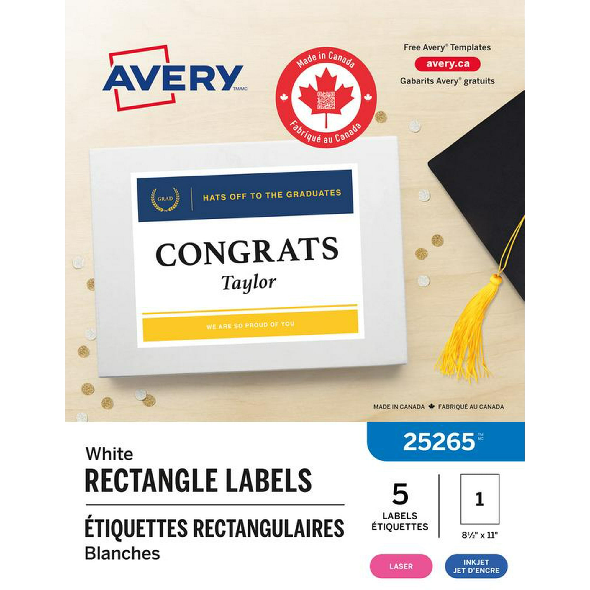 Click here for Avery White Rectangle Labels  Trueblock  11 X 8½... prices