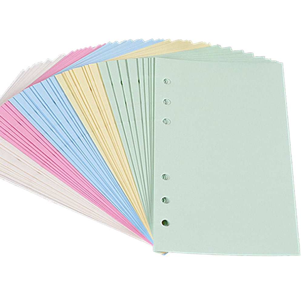 BE-TOOL 50Pcs A6 Refill Paper Sheets with 6 Hole Loose Leaf Design ...