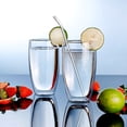 CnGlass Double Wall Thermo Glass Coffee Cups 13.5 oz, Clear Insulated ...