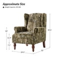 Tina's Home Wingback Accent Chair with Animal Print Upholstery for ...