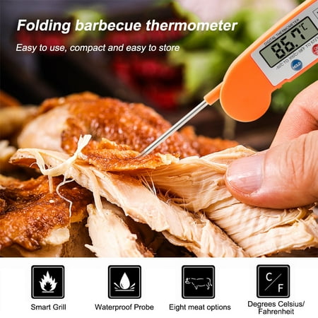 Barbeque Portable Meat Thermometer Stainless Steel Probe Steak Food ...