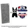 Big Dot of Happiness Own the Mat - Wrestling - Paper Straw Decor ...