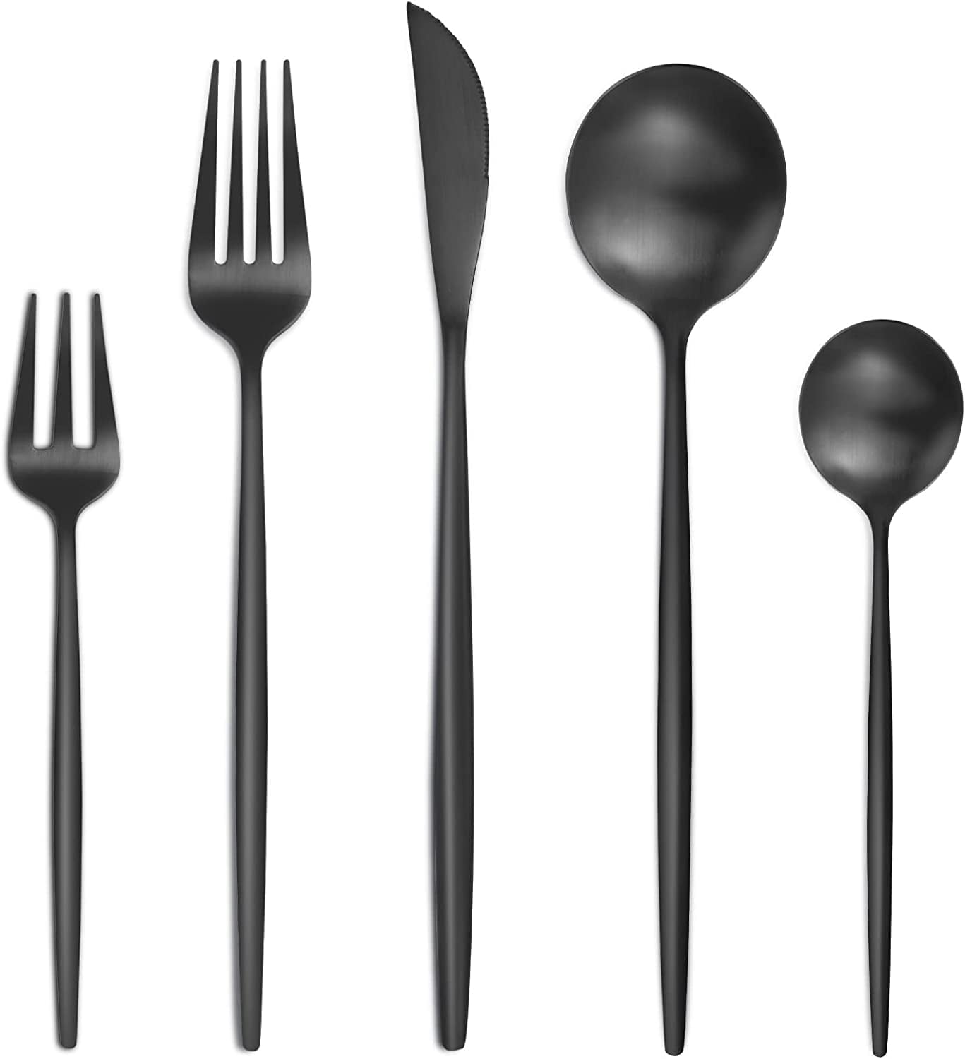 Bestdin Silverware Set, 20-Piece Stainless Steel Flatware set ...