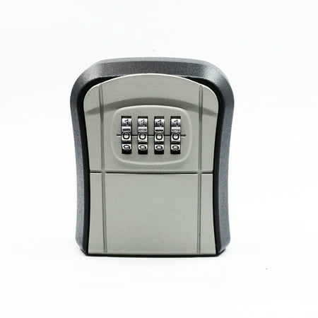 Key Box Wall Mounted Mini Key Safe Outdoor Key Box with Resettable 4 ...