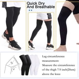 2 Pairs Leg Sleeves,Full Leg Compression Sleeve for Men Women,Long Knee ...