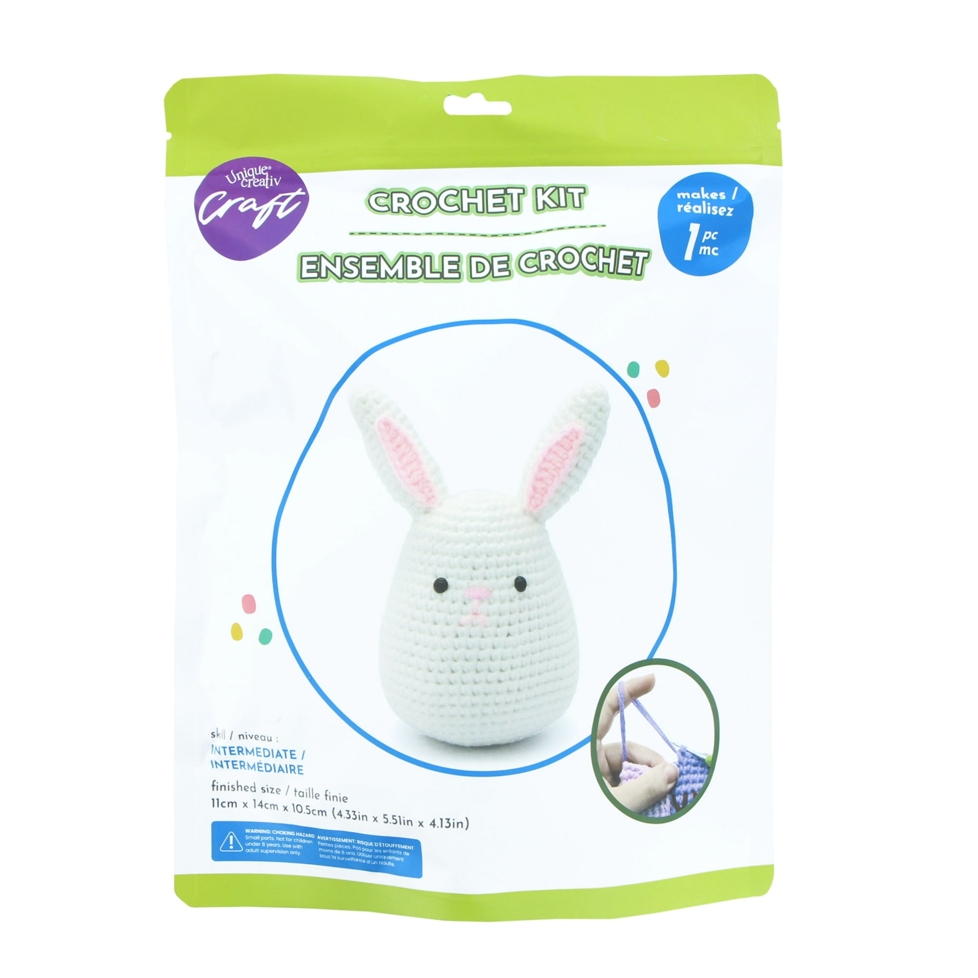 Click here for Unique Creativ Craft Crochet Kit - Bunny  1 Pc  Ag... prices