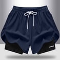 Husipze Women's 2-in-1 Athletic Shorts Elastic Waist Workout Shorts ...