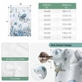 Blue Coastal Octopus Tie Up Curtains for Window, Thermal Insulated ...