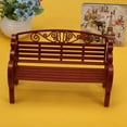 Garden Park Bench Chair Miniature Dollhouse Furniture Accessories(Brown ...