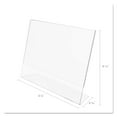 Deflecto Slanted Desk Sign Holder, 11x8.5 Insert, Clear Plastic ...