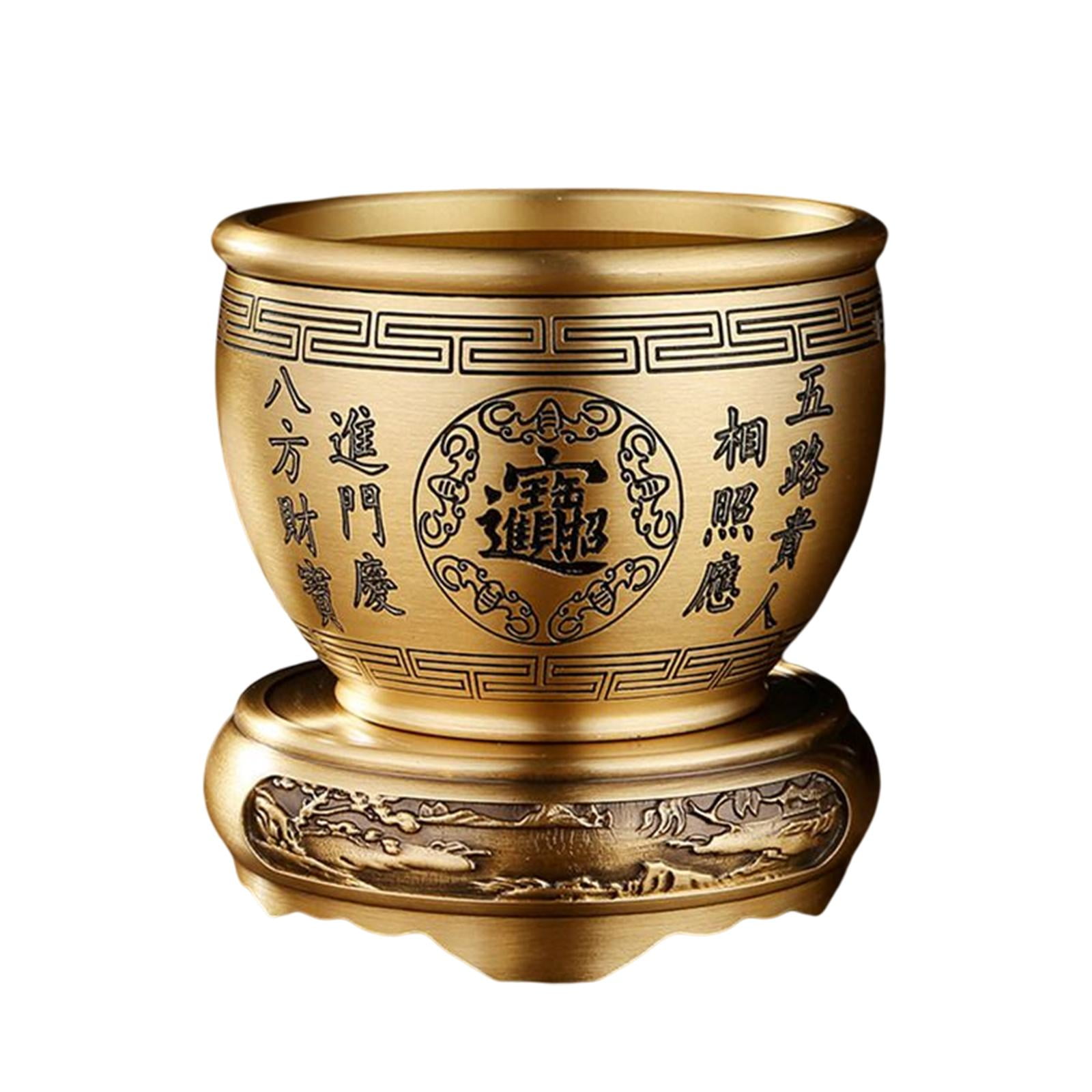Treasure Basin Sculpture Money Bank Brass Feng Shui Bowl Decorations ...