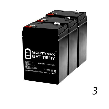 Exit Sign Battery 6V 4.5Ah backup - 3 Pack - Walmart.com