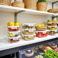 2 Cup Square Glass Food Storage Containers, Small Square Storage ...