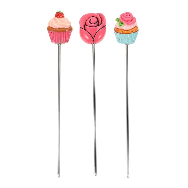 3 Pcs Decorative Toothpicks Cake Skewer Needles Cake Tester Baking Cake ...